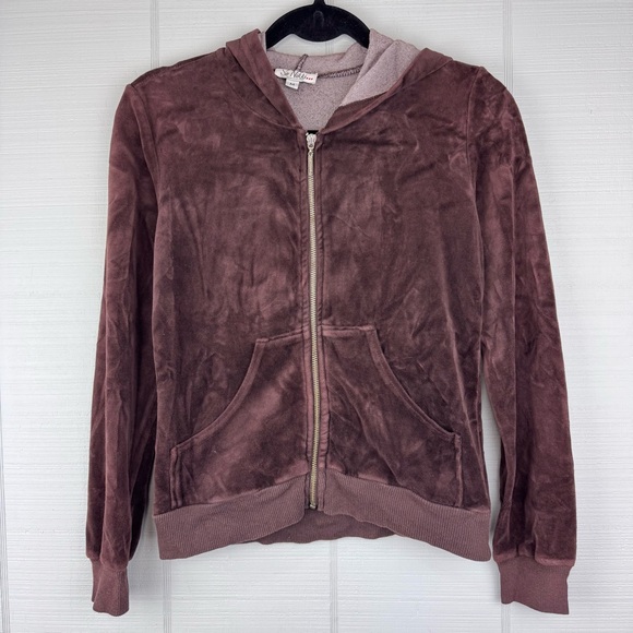 So Nikki | Tops | Vintage So Nikki Y2k Brown Velvet Zip Up Sweatshirt ...